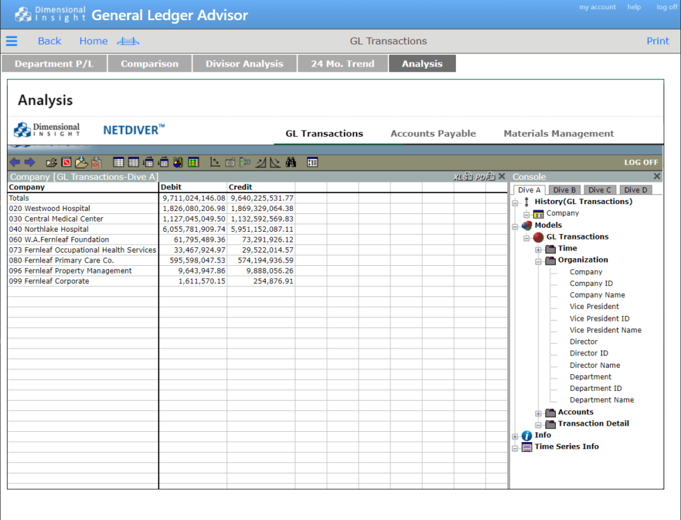 General Ledger Advisor for Healthcare